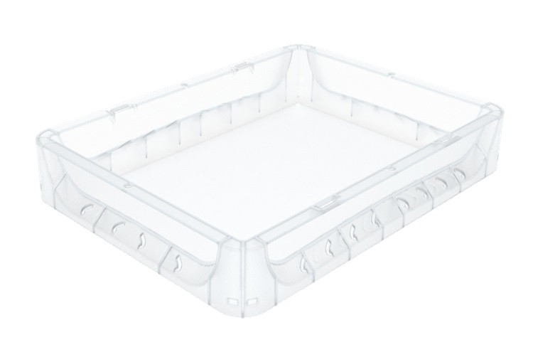 7 Litre Euronorm Clear Stacking Container Pizza Dough Tray | Solent ...