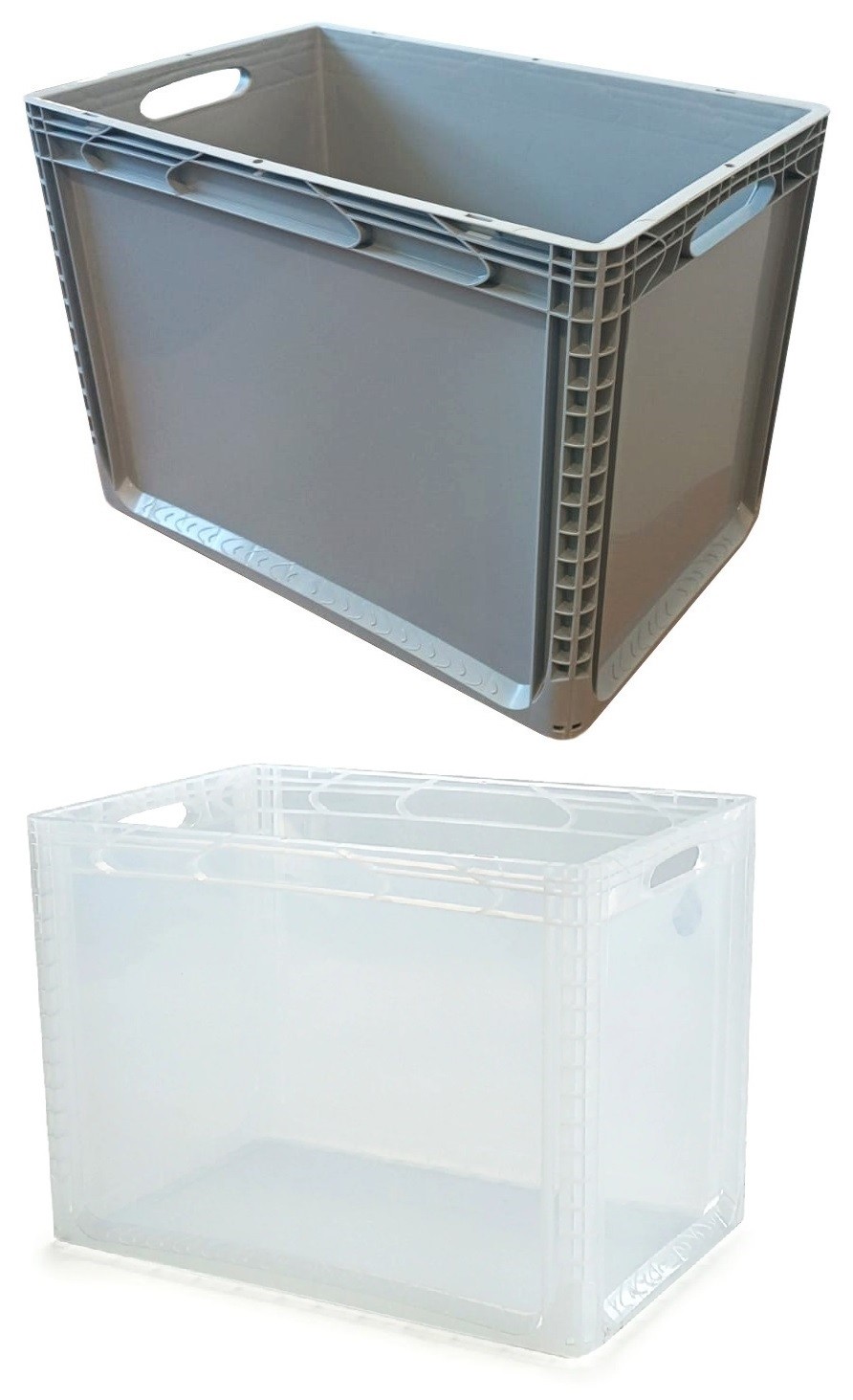 90 Litre Deep Euronorm Colour Stacking Container - Clear | Solent Plastics