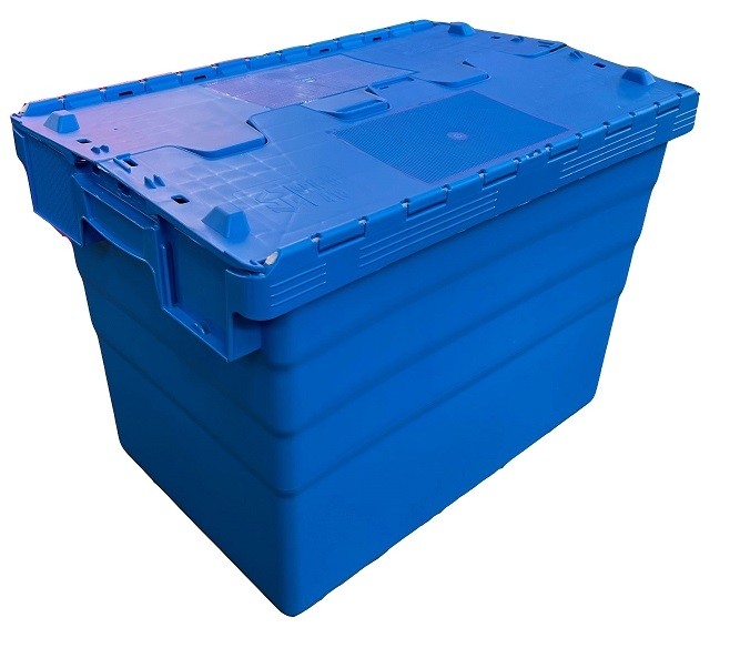 78 Litre Heavy Duty Colour Coded Attached Lid Containers | Solent Plastics