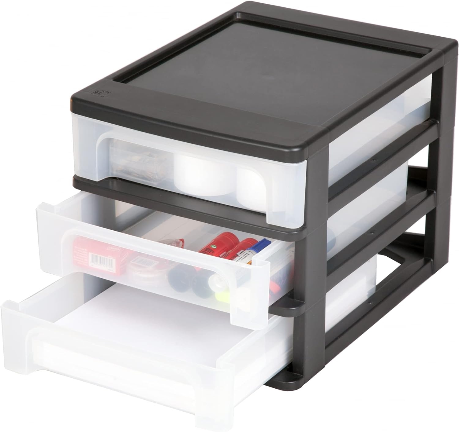 3 x 4 Litre Plastic Drawer Tower Storage Unit | Solent Plastics