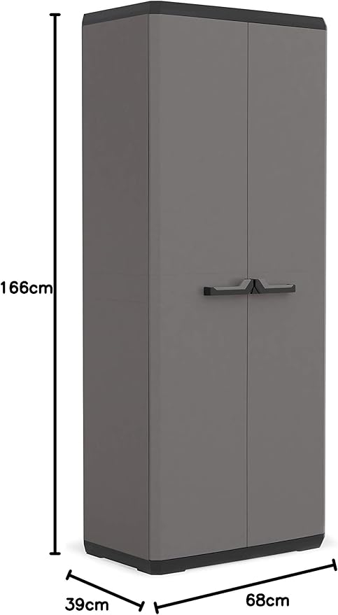 PIU Lightweight Tall Outside Garden Storage Cabinet | Solent Plastics
