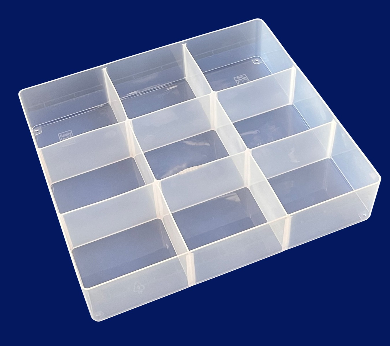 Really Useful 9 Partition Clear Divider Storage Tray | Solent Plastics